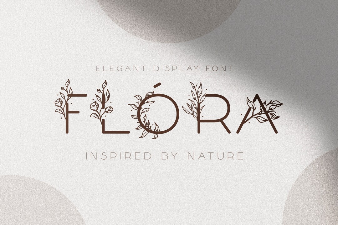 Flóra A Delicate Floral Fontt Romantic Flower Font Wedding Display Font ...
