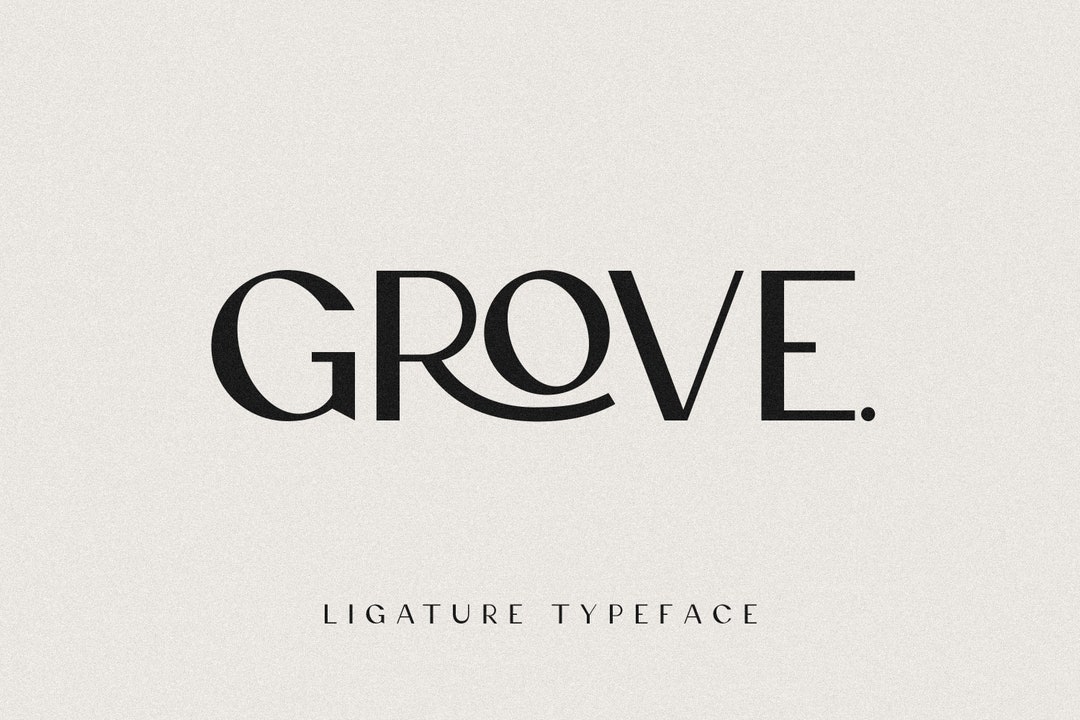Grove - Modern Ligature Sans Serif | Bespoke Font | Branding Font - Etsy
