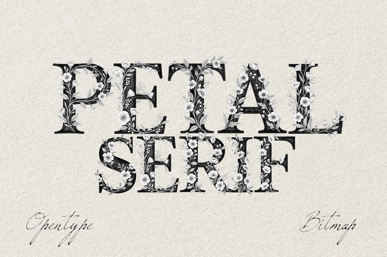 Botanical Font Bundle - Floral Display Fonts - Elegant Flower Fonts ...