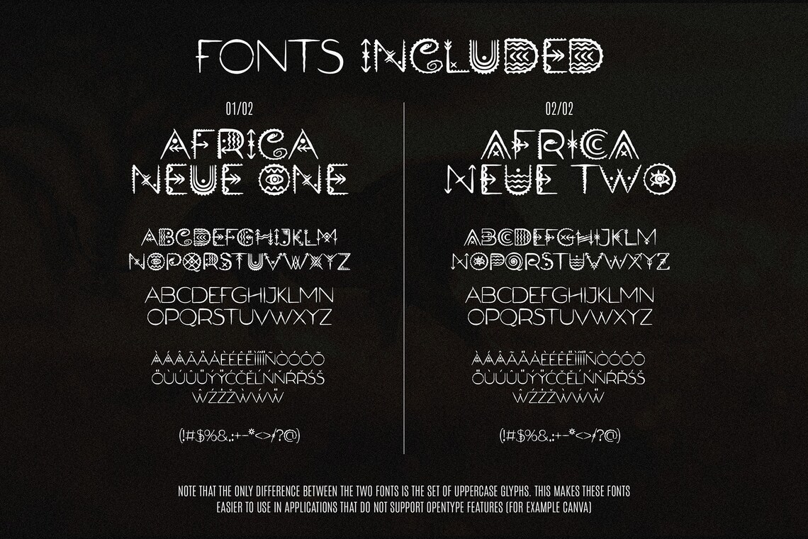 Africa Neue - Rustic Tribal Display Font | Native Font | Ethnic Font - Etsy