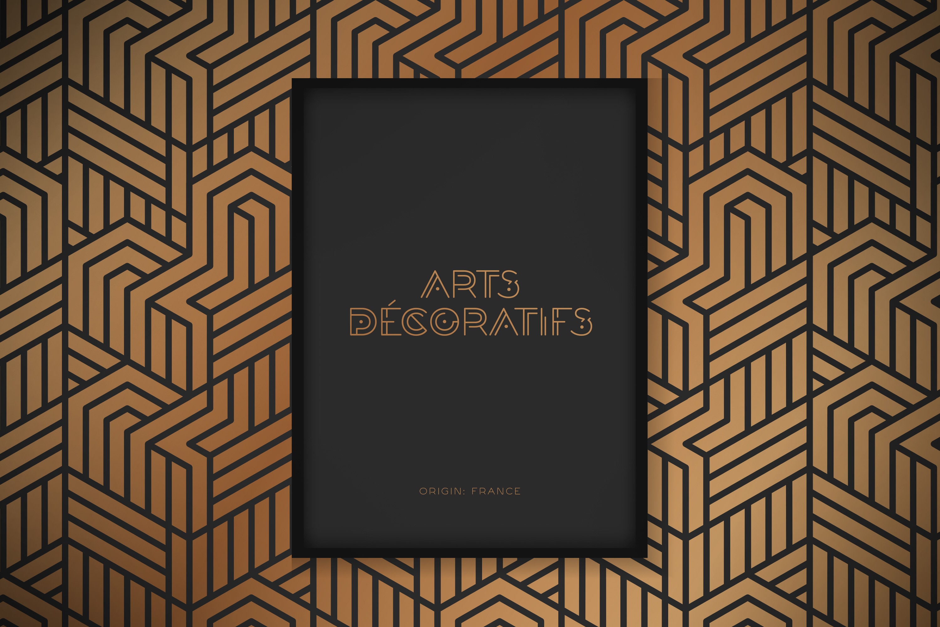 DECORÁ Geometric Art Deco Font 1920s Luxury Font Golden Display Font - Etsy