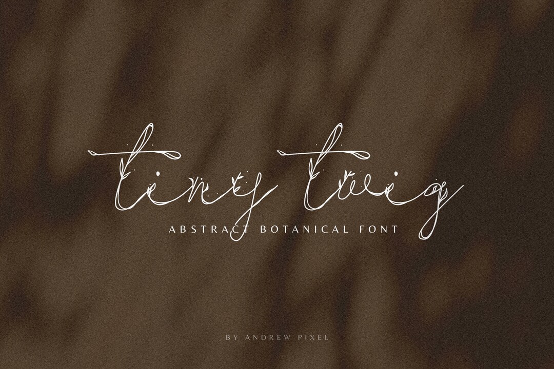 Tiny Twig - Botanical Display Font | Nature Font | Summer Script Font ...