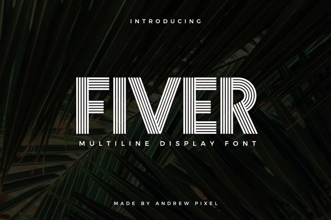 Fiver - Multiline Display Font | Logo Sans Serif Font | Branding Font ...