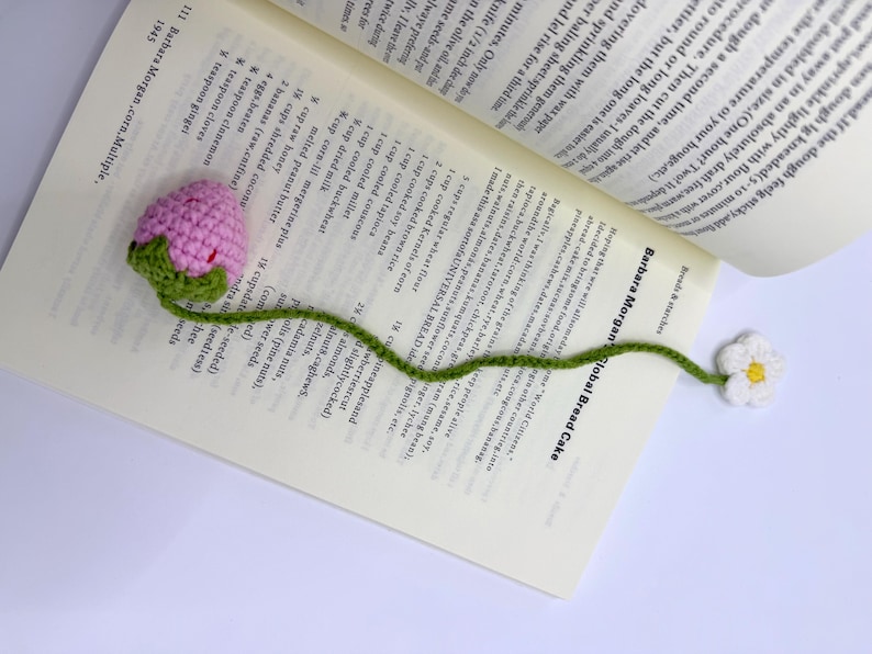 Handmade Crochet Bookmark Keychain Funny Flat Page Marker Yarn Reading ...