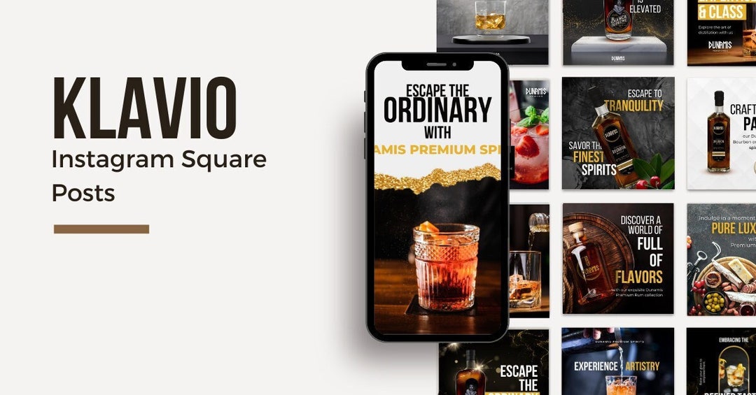 Klavio Instagram Square Posts, Canva, Template, Editable Template ...