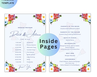 Custom Wedding Program Template - Etsy