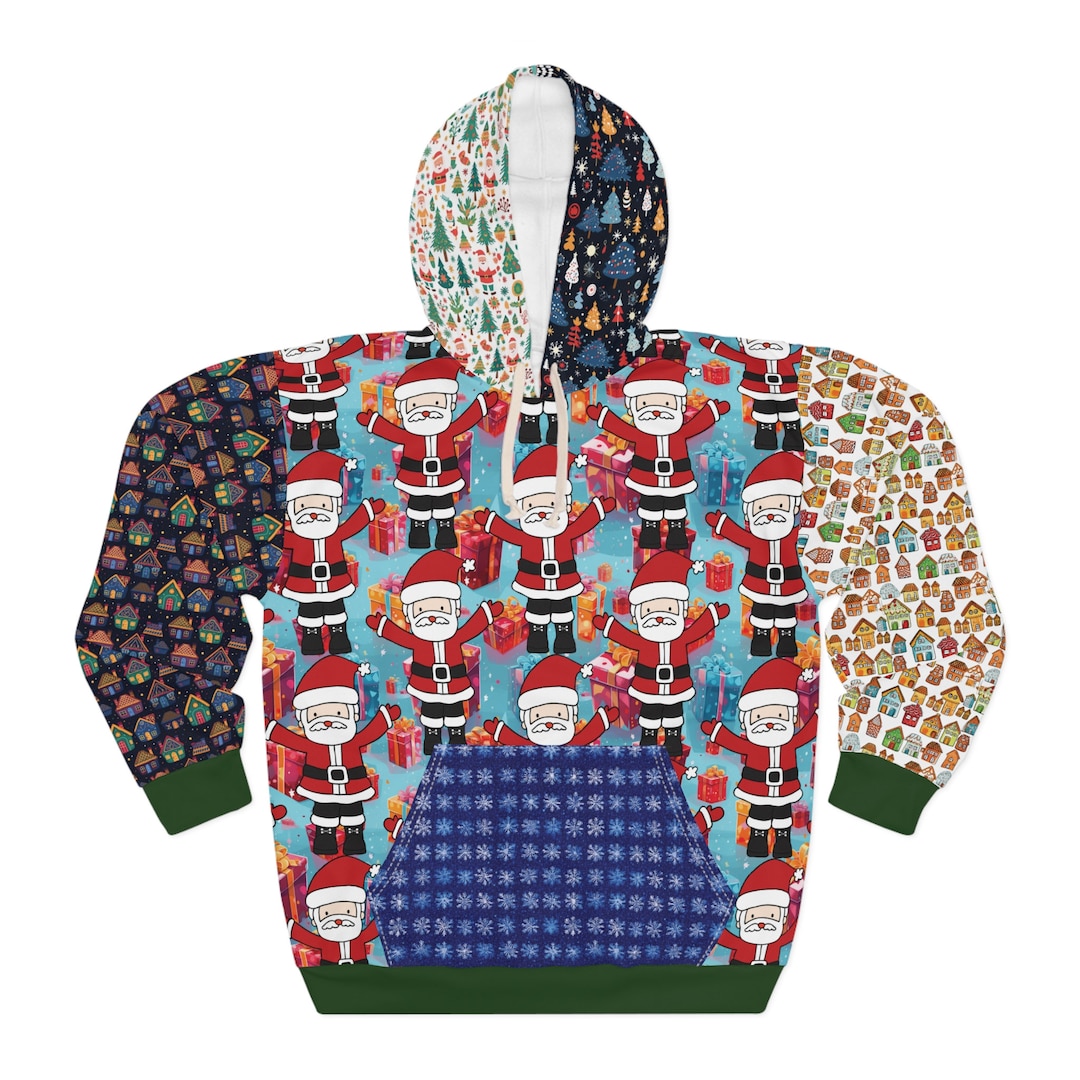 Crazy Christmas Sweatshirt, Santas and Gifts, Ugly Christmas Sweater ...