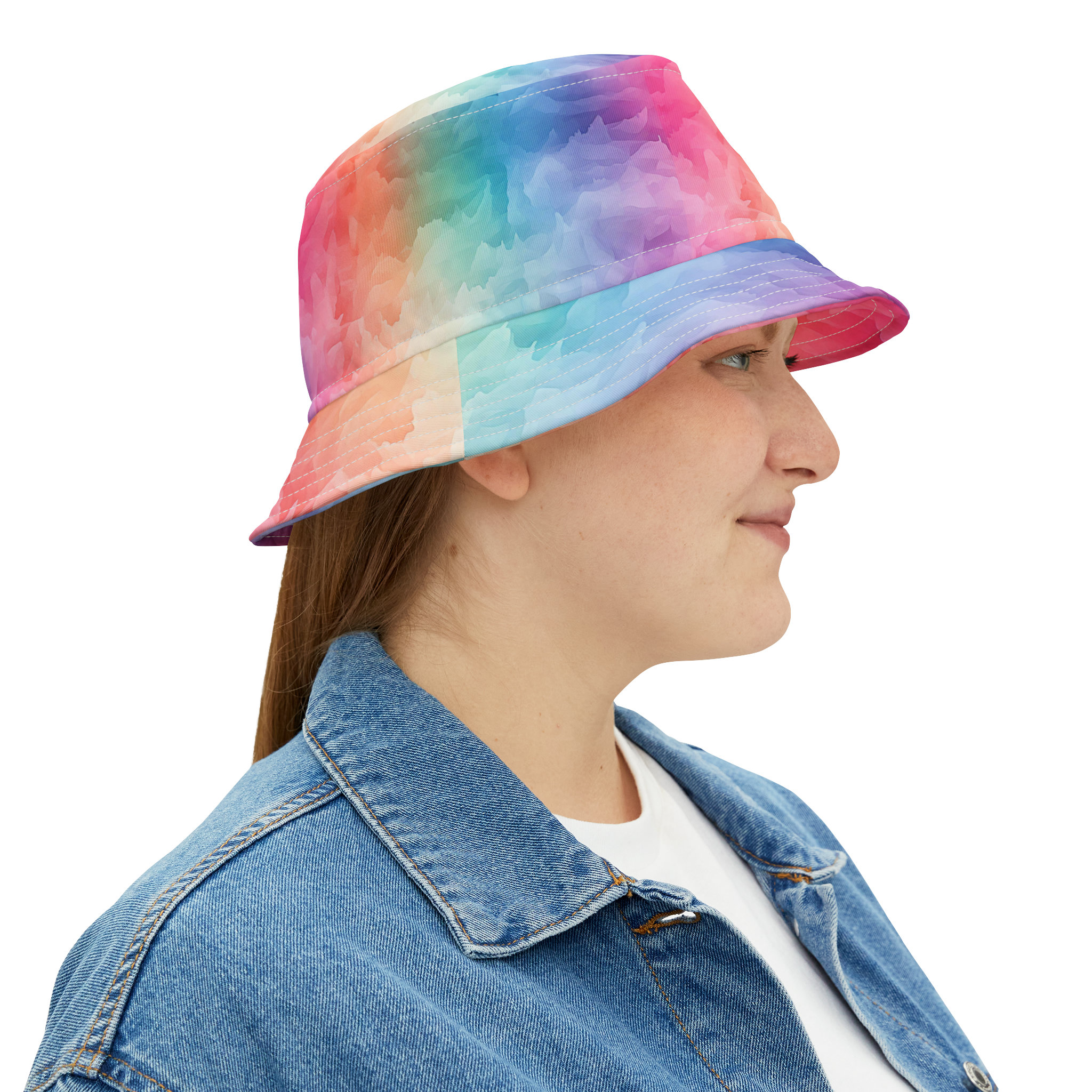 Bucket Hat, Rainbow Mist, Stylish Hat, Colorful Casual Fashion, Gift ...