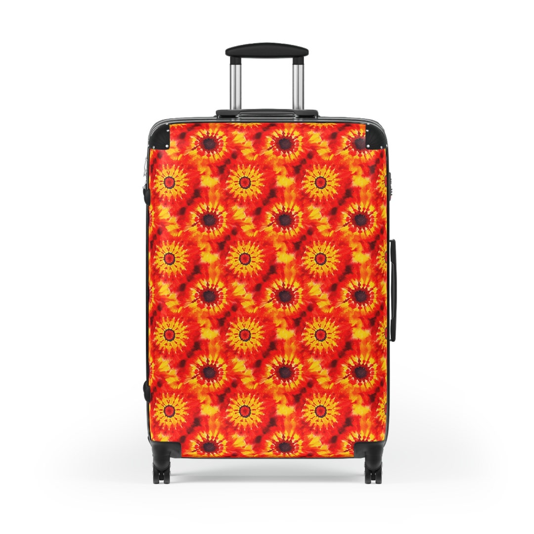 Suitcase, Tie Dye 9, Unique Colorful Luggage, Durable Travel Case ...