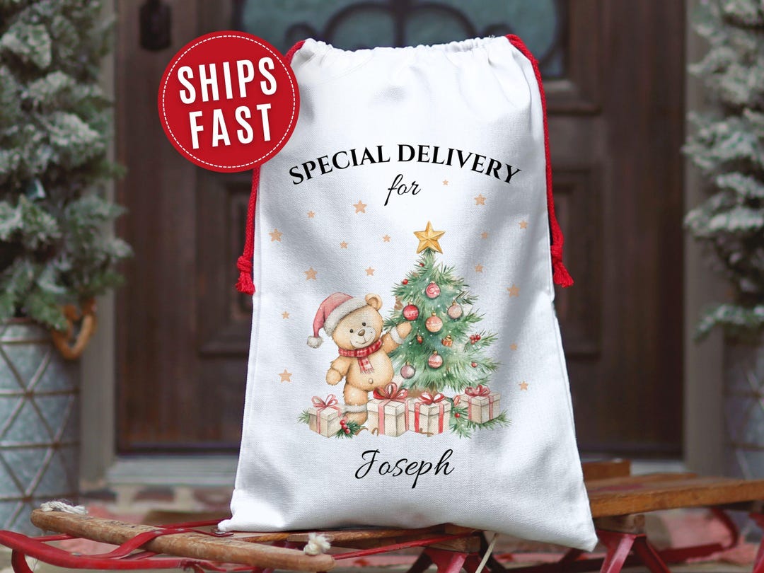 Custom Special Delivery Santa Bag, Personalized Special Delivery ...