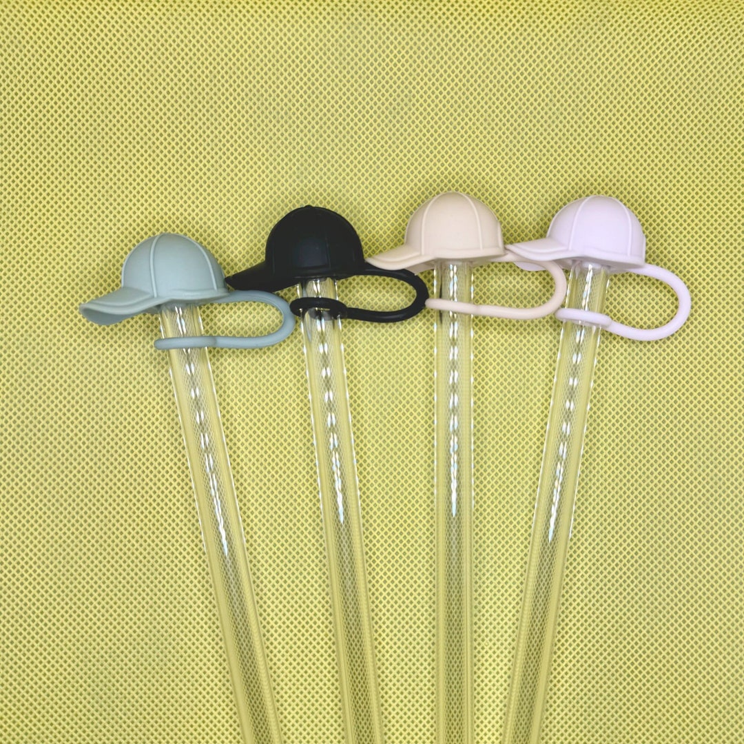 Cream Baseball Cap Straw Cover Silicone Hat Straw Topper for Stanley ...