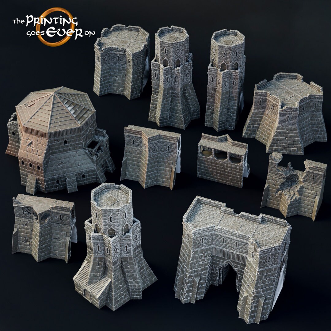 Torr Mislar - Modular Fortress for 28/32mm or 12mm Scale Tabletop Games ...