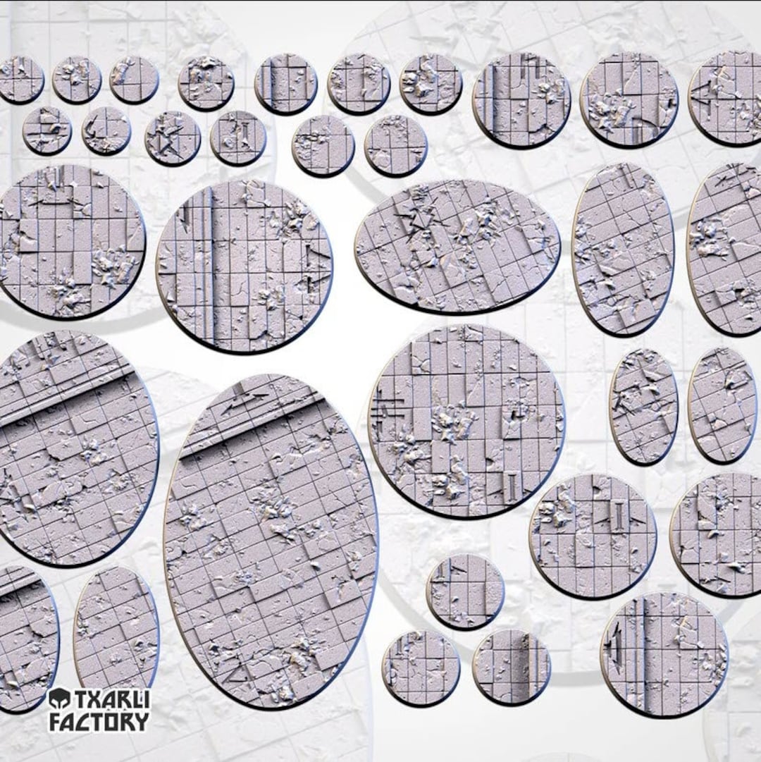 Ruined Royal Palace Bases | Txarli Factory | Thematic Round/oval Bases ...