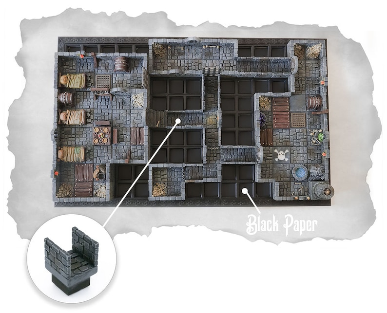 Dungeon Blocks Vol. 1 32mm Scale Terrain for Tabletop Games - Etsy