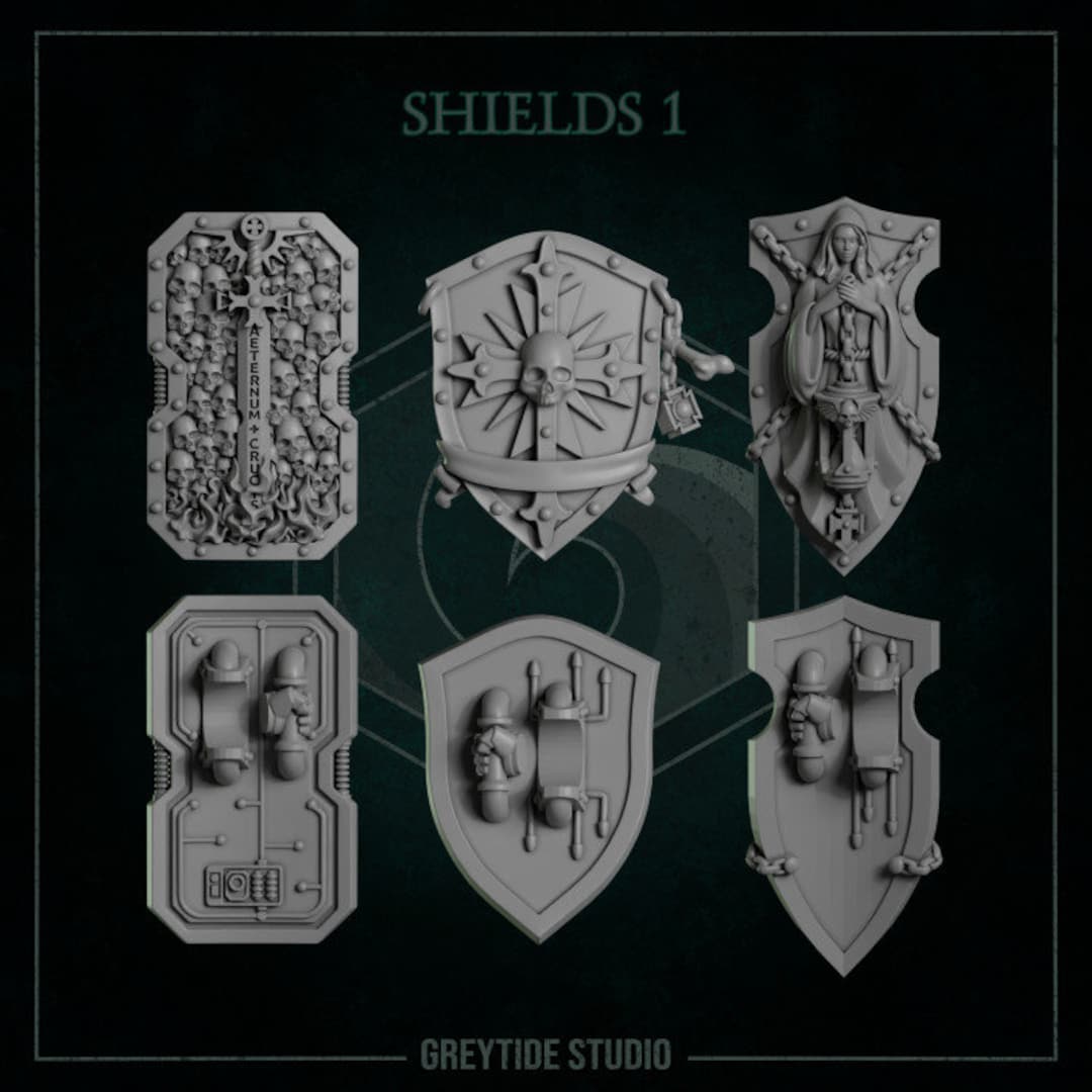 One Handed Shield Conversion Kits | Eternal Pilgrims | Greytide Studio ...
