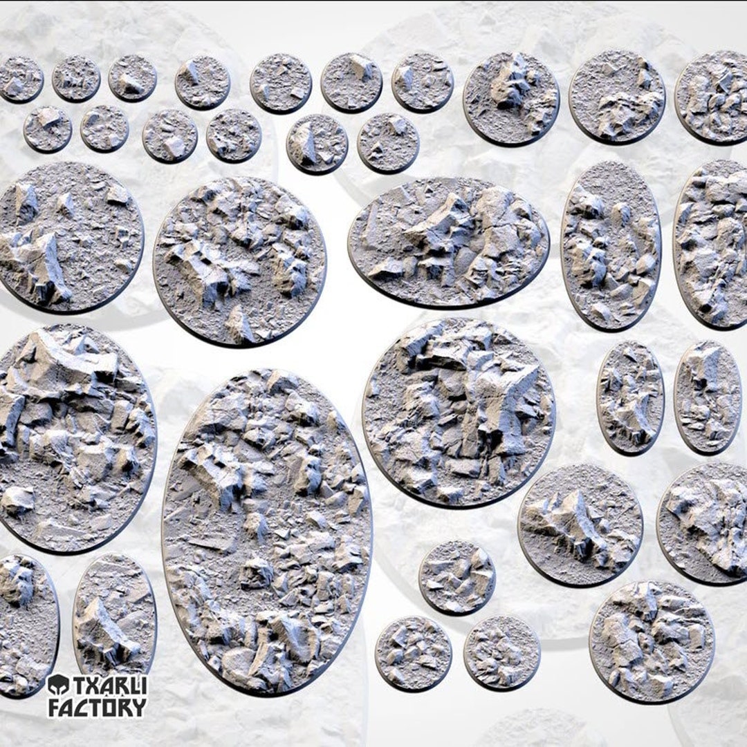 Rocky Desert Bases: Thematic Tabletop Gaming, Round/oval - Etsy