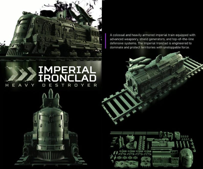 Modular Grimdark War Trains | Imperial Ironclad | Terrain System for 28 ...