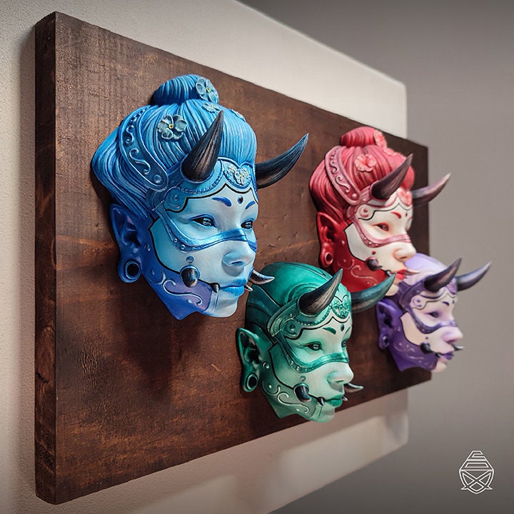 Hannya Display Mask NAMANARI Version Captivating 3D Printed Art Pieces ...