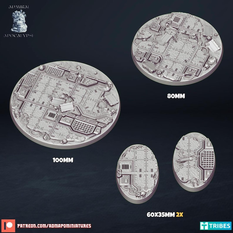 Derelict Spacecraft Bases: Thematic Tabletop Gaming, Round/oval - Etsy