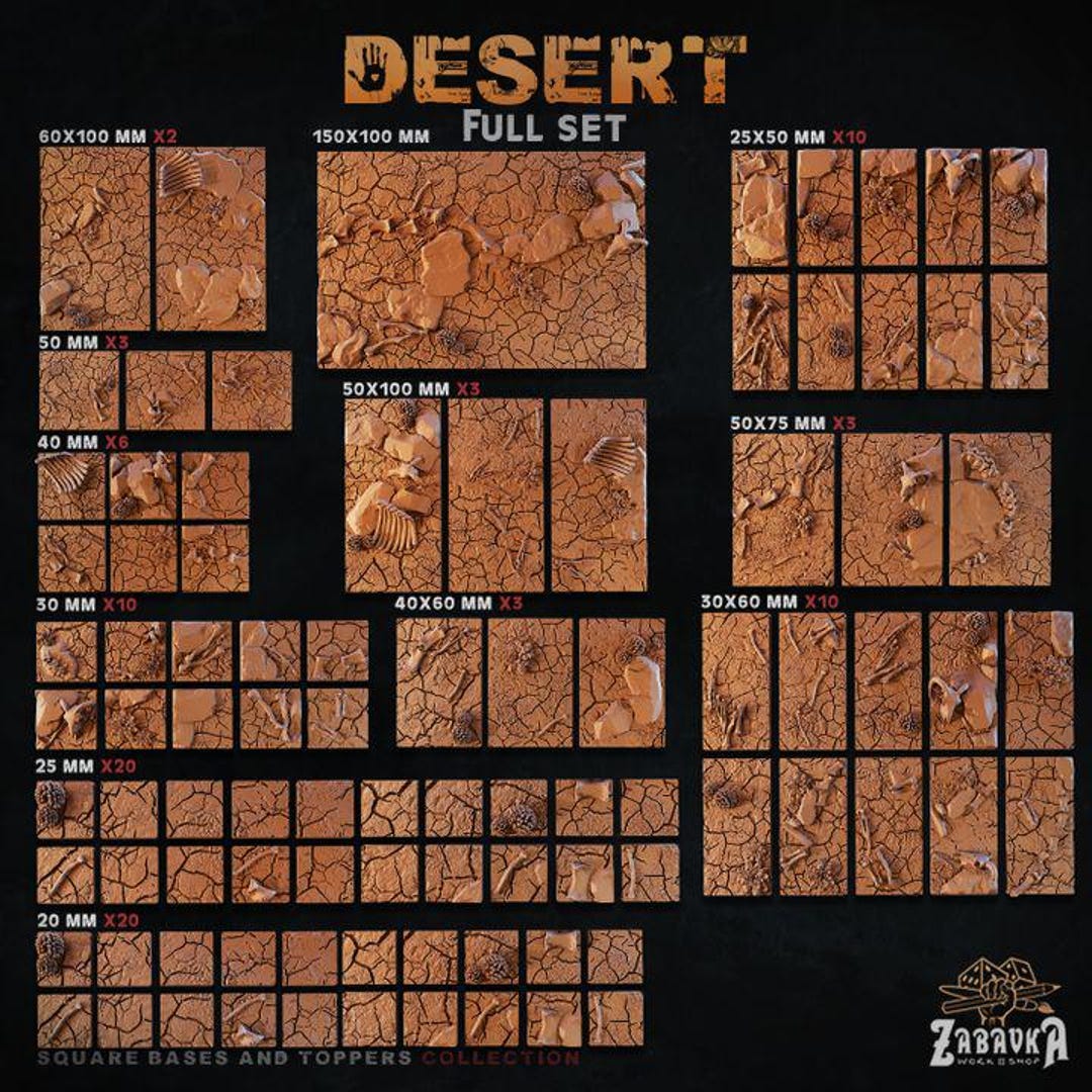 Cracked Desert Bases: Tabletop Gaming, 8k Resin - Zabavka Workshop - Etsy