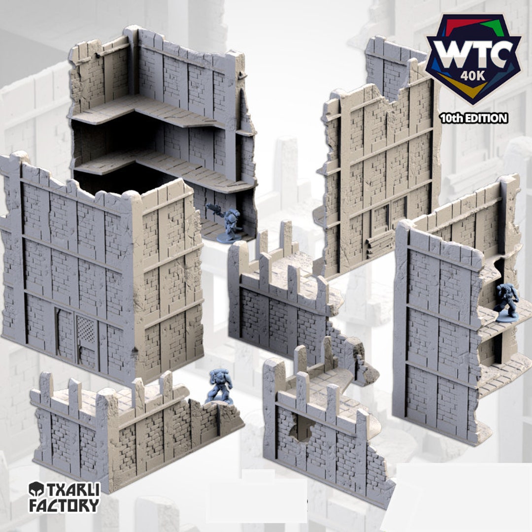 CITY RUINS - WTC 2024 Terrain - 40K 10th Edition - Etsy