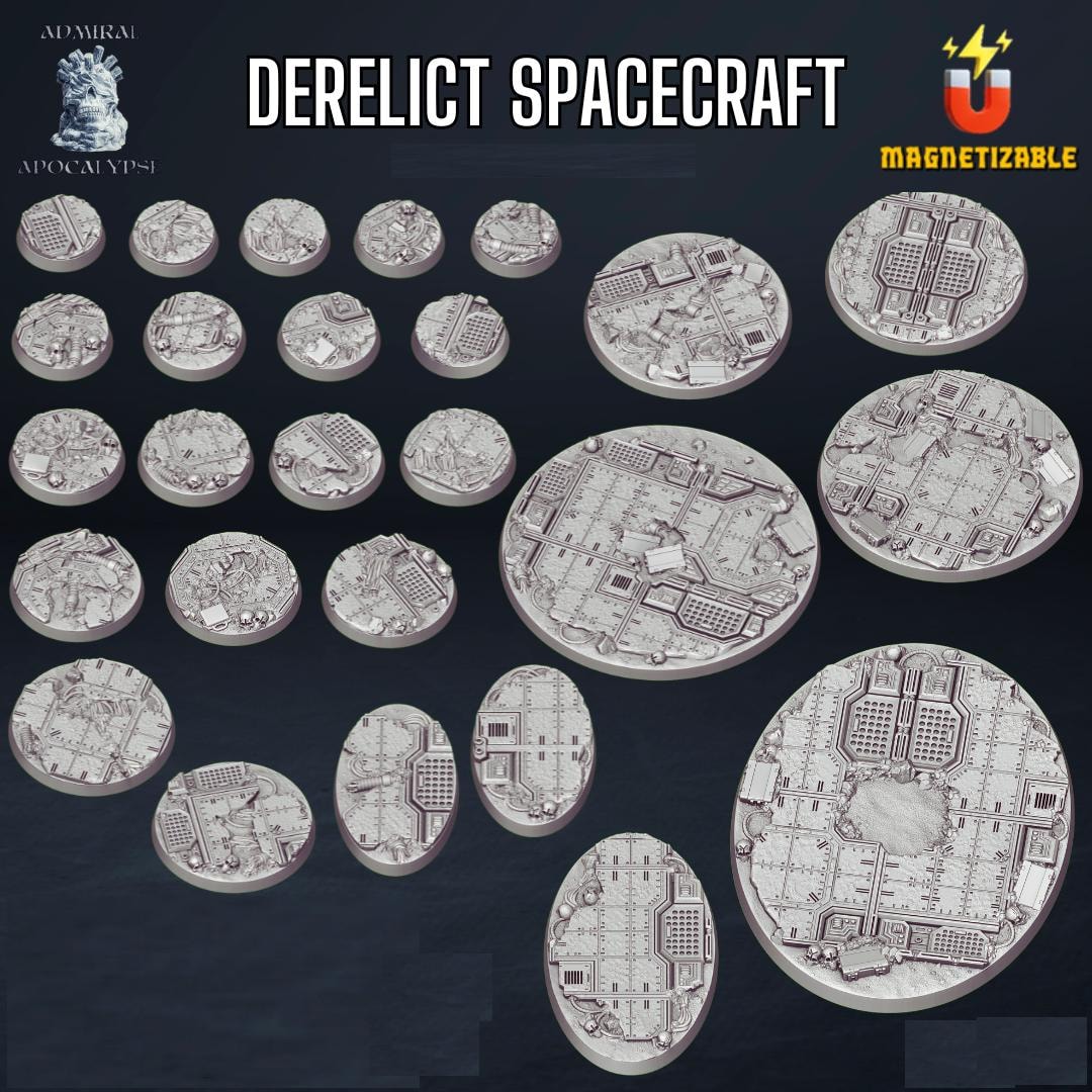 Derelict Spacecraft Bases: Thematic Tabletop Gaming, Round/oval - Etsy