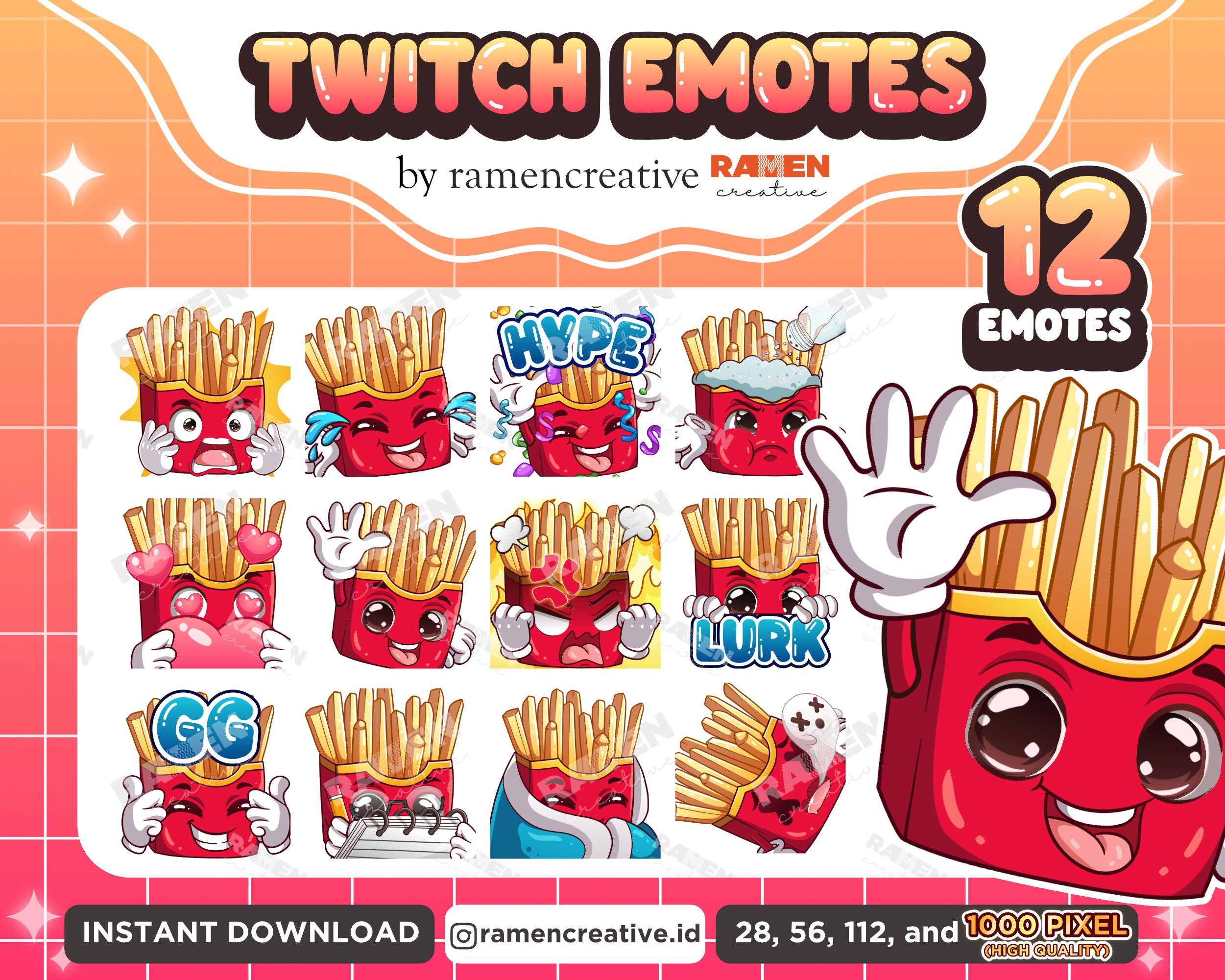 French Fries Twitch Emotes , 12 French Fries Emotes, Twitch Emotes ...