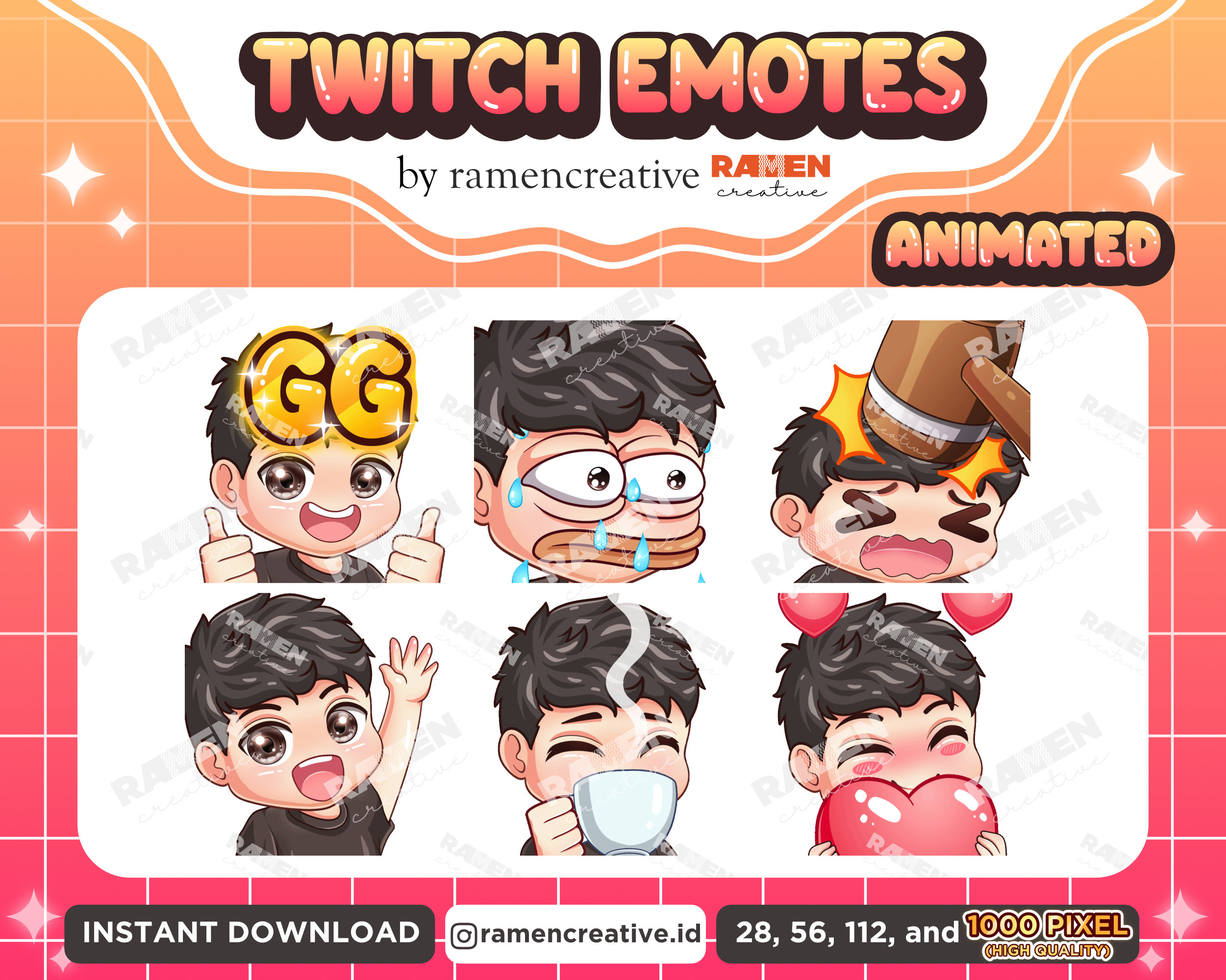 Animated Boy Twitch Emotes , 6 Boy Animated Emotes, Twitch Emotes ...