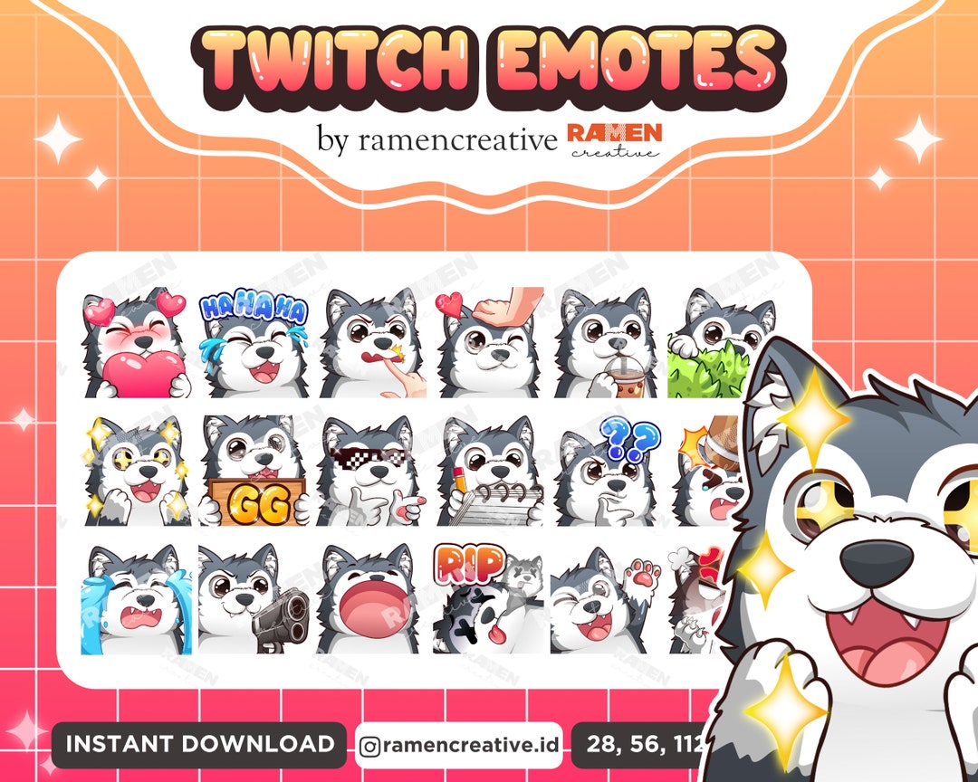 Wolf Twitch Emotes, 18 Wolf Emotes, Twitch Emotes, Discord Emotes ...