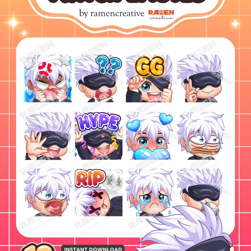 Gojo Twitch Emote - Etsy