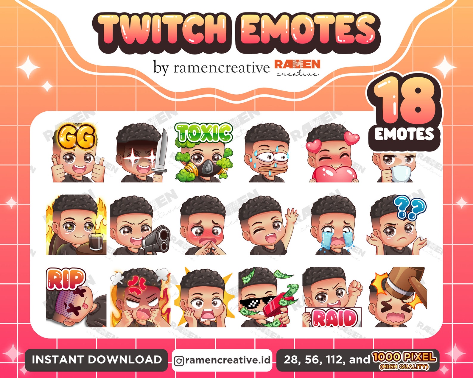 Boy Twitch Emotes , 18 Boy Emotes, Twitch Emotes, Discord Emoji Emotes ...