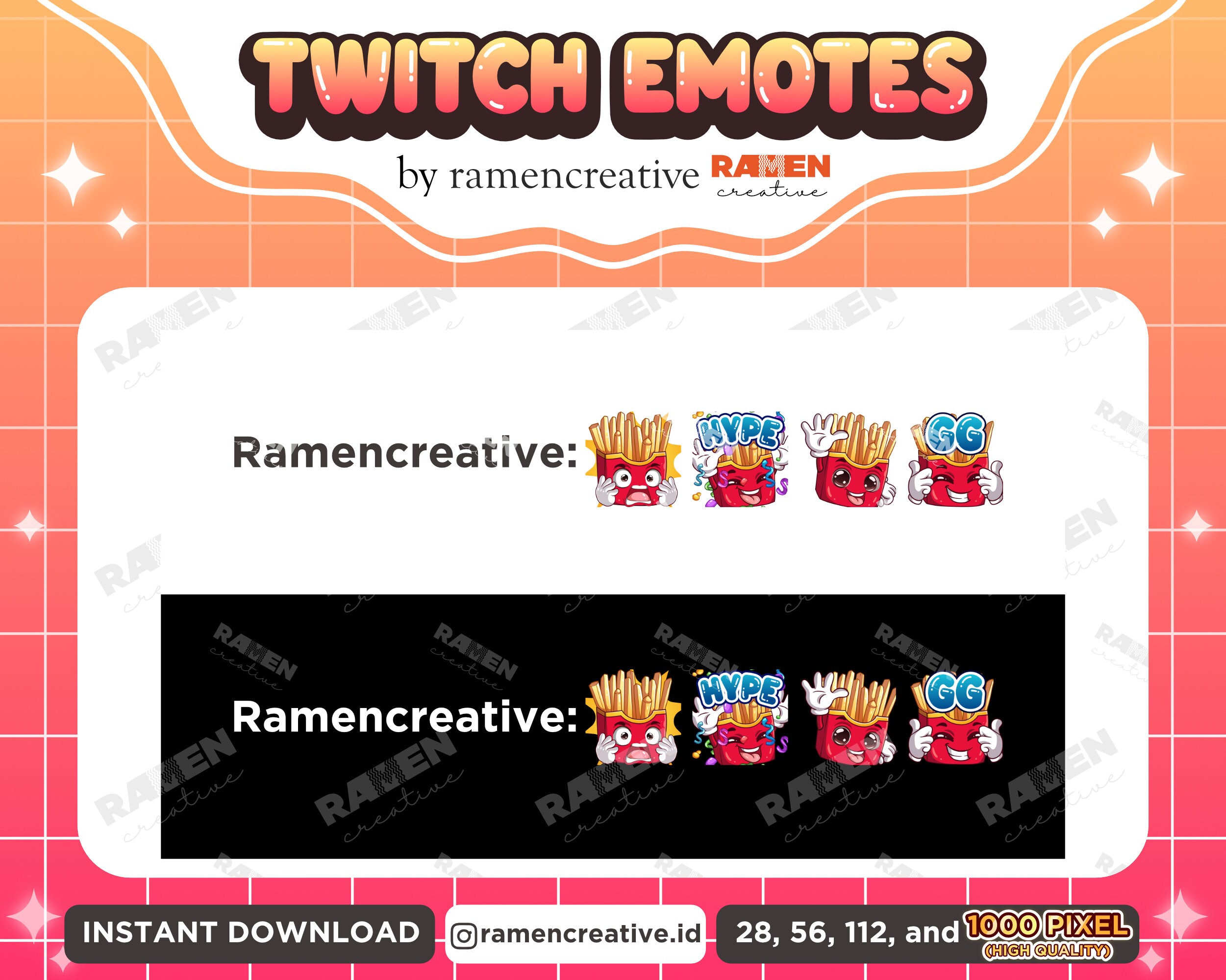 French Fries Twitch Emotes , 12 French Fries Emotes, Twitch Emotes ...