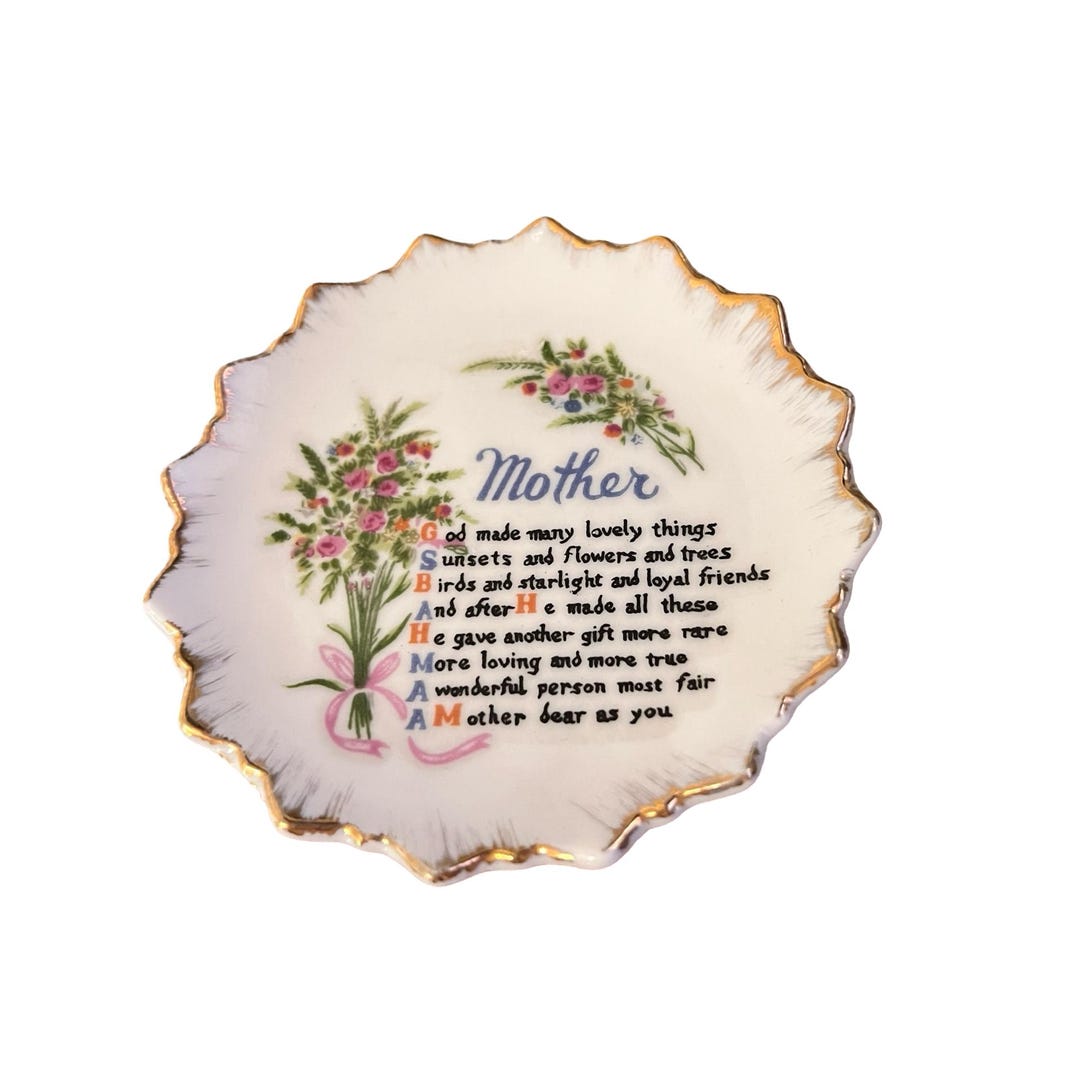 Vintage Mother Plate, Mothers Day Gift, Vintage Decorative Plate ...