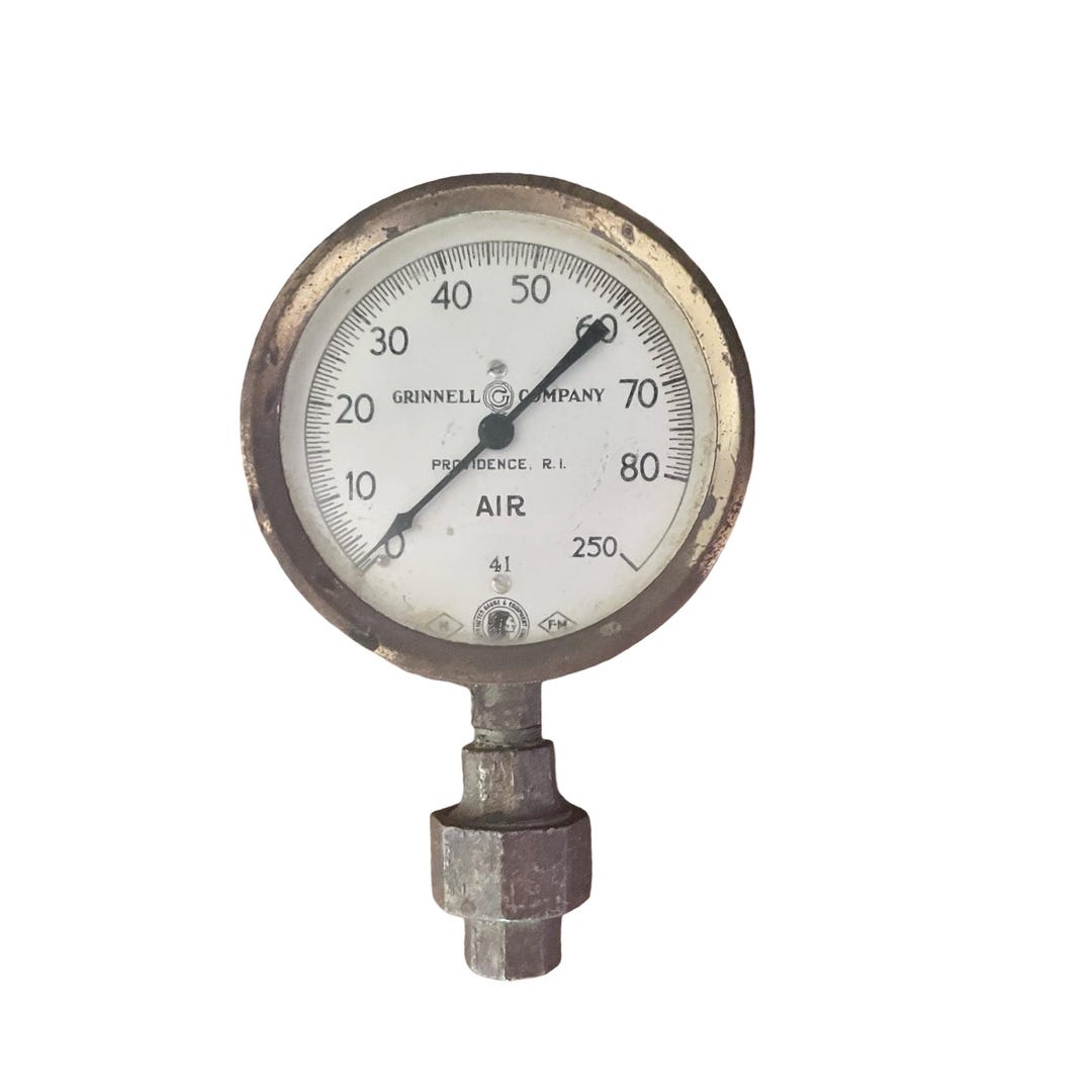 Vintage Brass Pressure Gauge, Vintage Gauge, Vintage Pressure Gauge ...