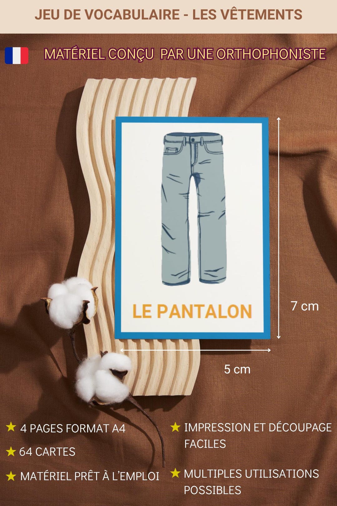 Jeu de Vocabulaire - Vêtements - Développement du Lexique - Langage ...