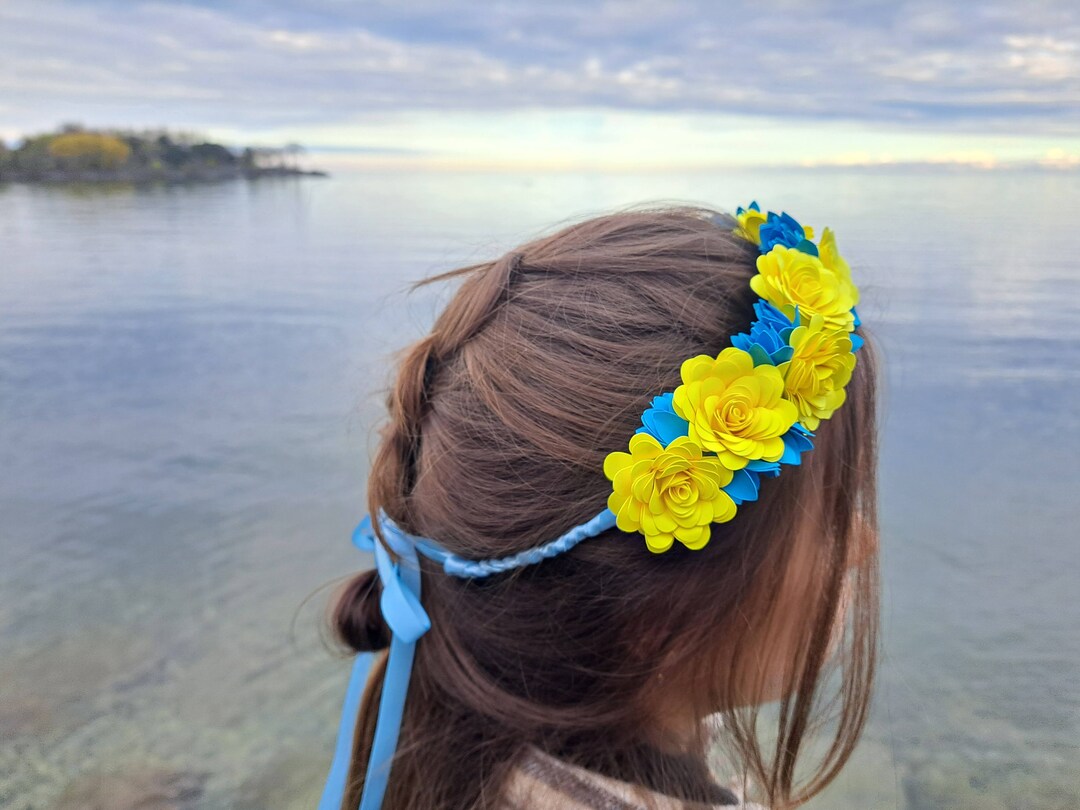 Ukrainian Style Wreath, Ukrainian Crown, Floral Crown, Roses Flower ...