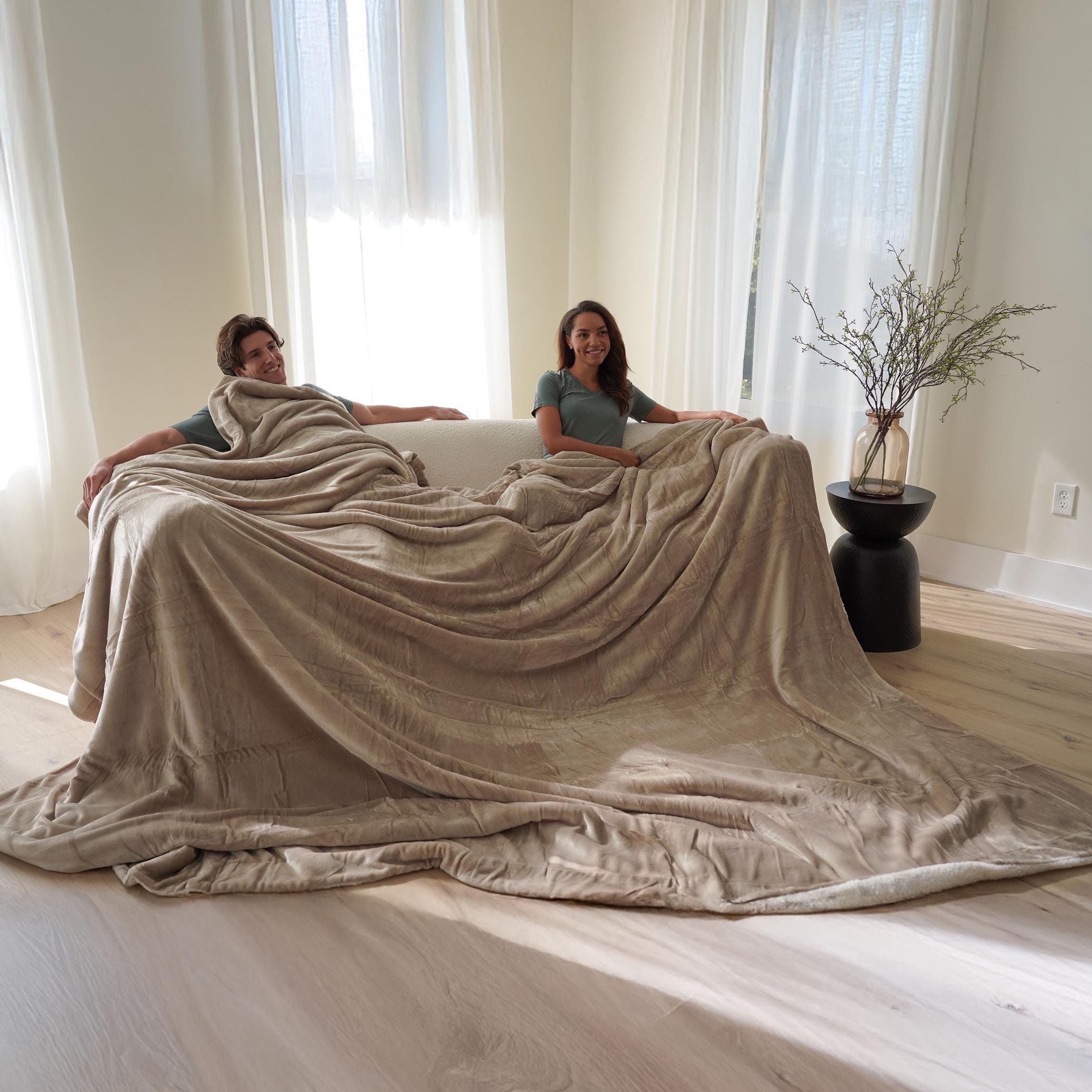 Oversized 10ft Sherpa Blanket: Extra Large Plush Fleece Blanket - Etsy