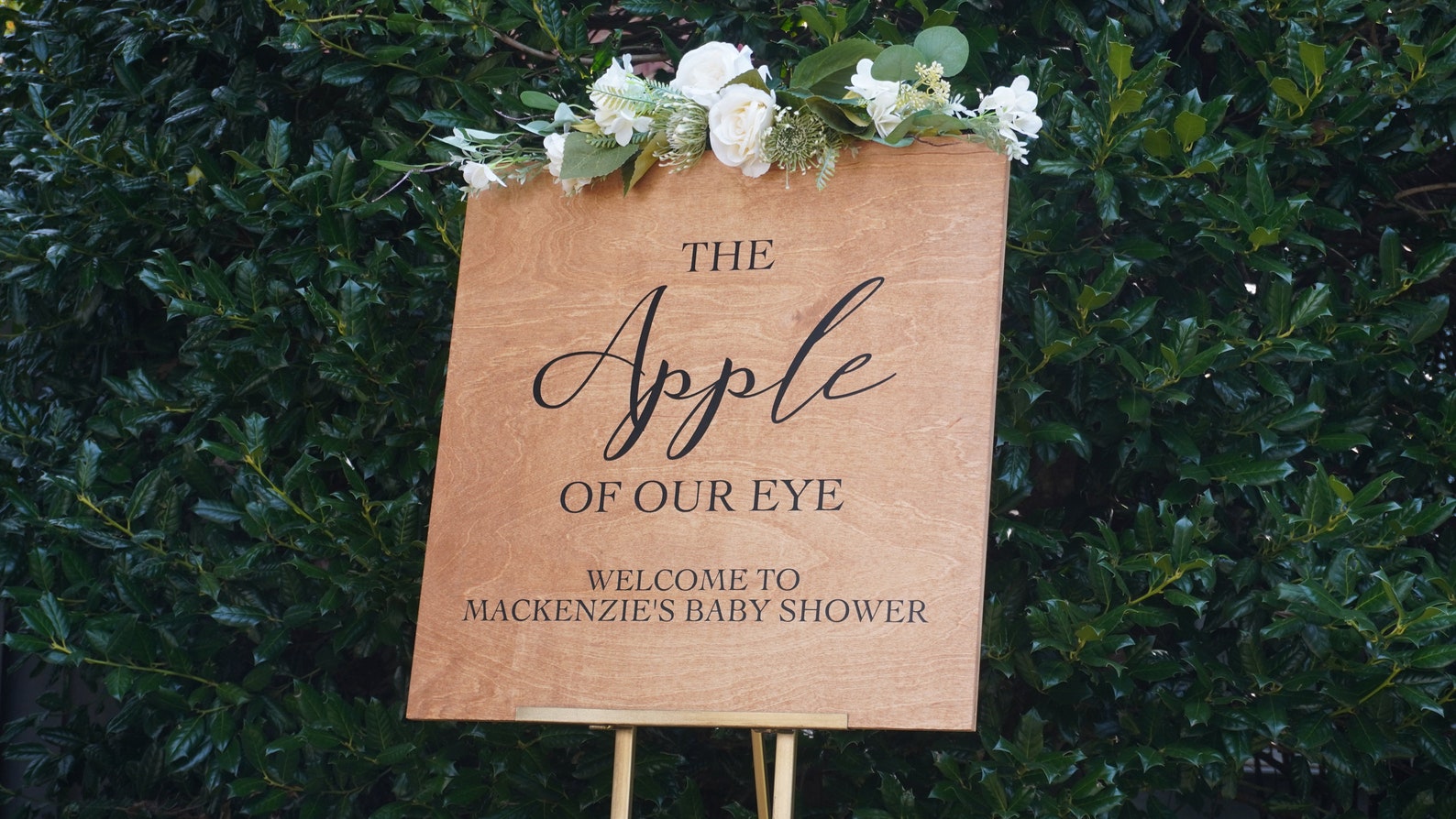 Apple of Our Eye Baby Shower Welcome Sign Fall Theme Baby Shower Wooden ...