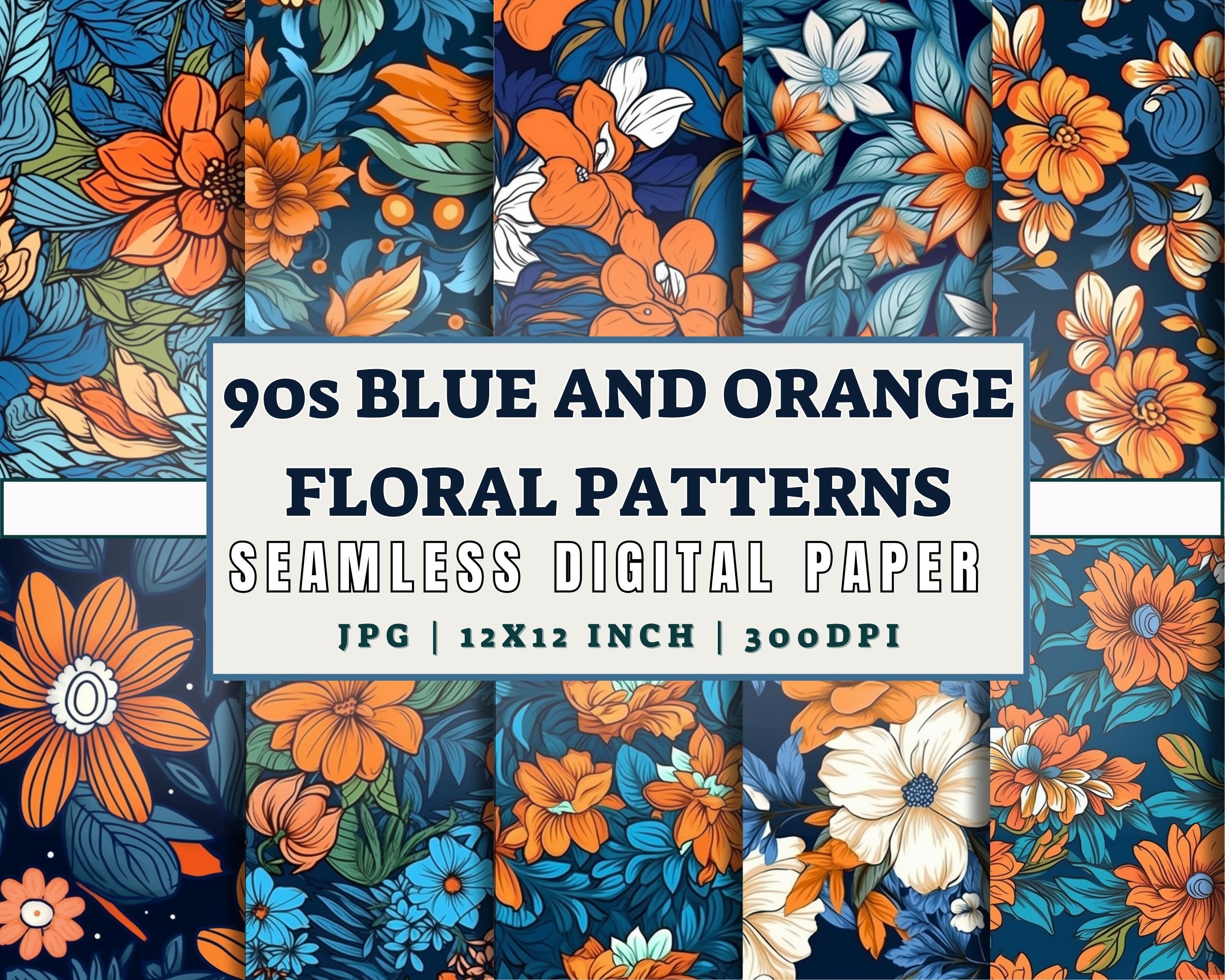 Seamless Blue Floral Pattern