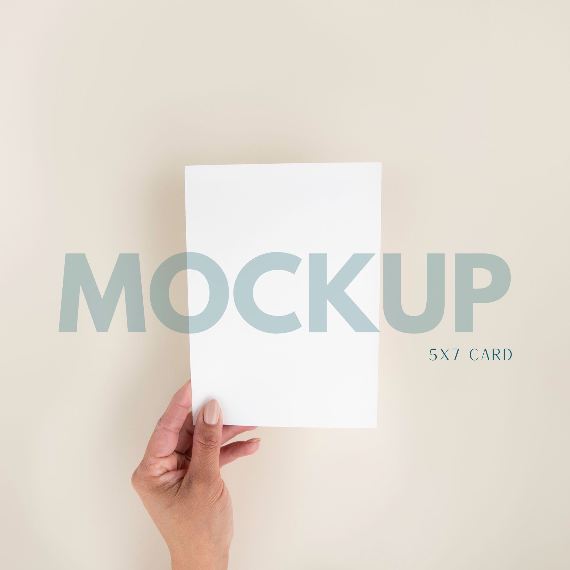 Minimalist Mockup Hand Holding 5x7 Card Digital Download - Etsy