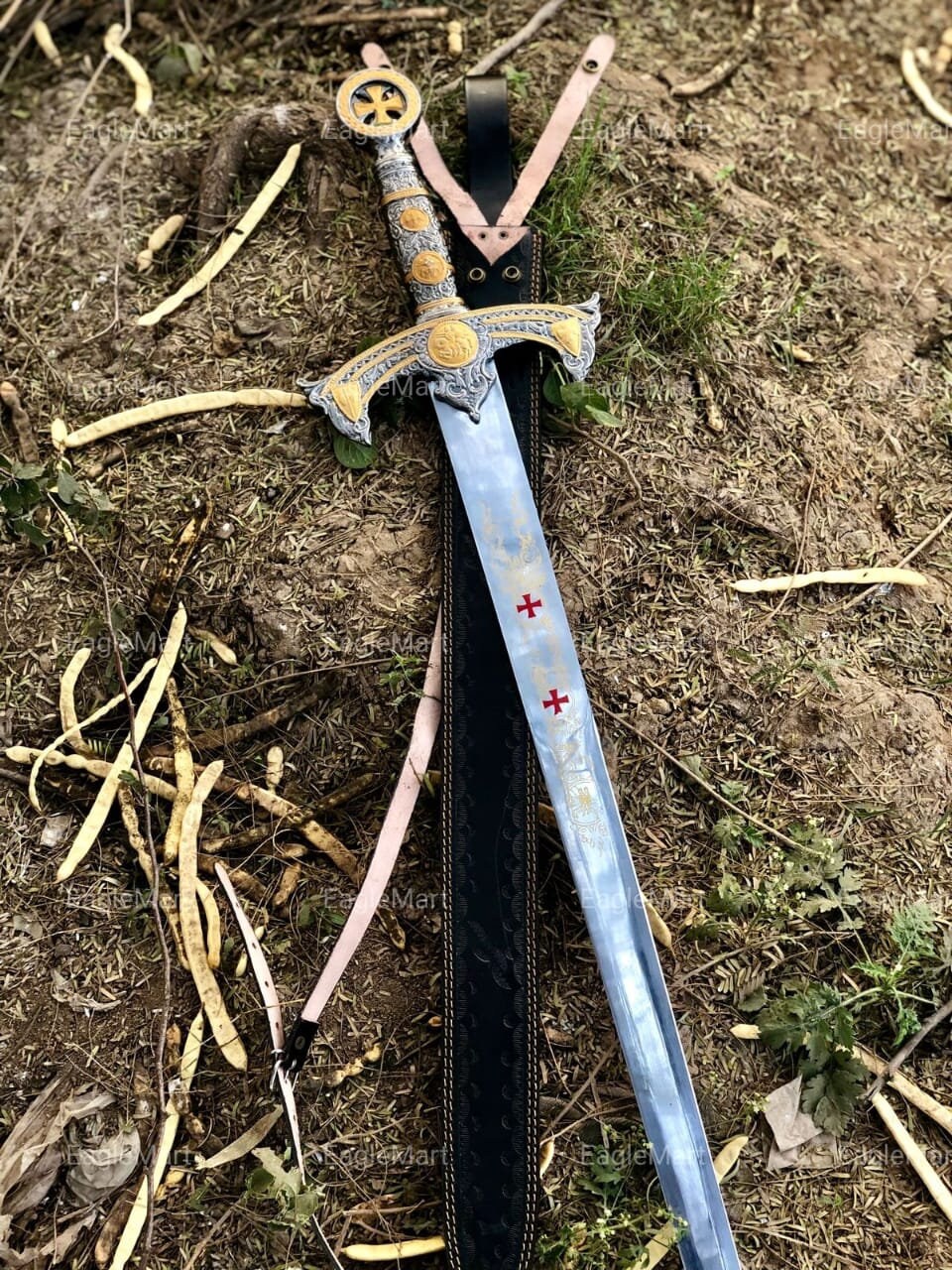 Handmade Templar Knights Sacred Holy Sword, Viking Sword, Medieval ...