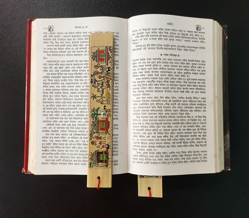 Handcrafted Pattachitra Bookmarks From Odisha Set of 2, Indian ...
