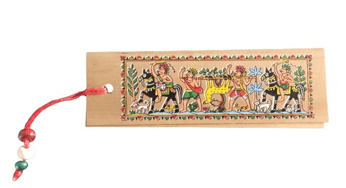 Handcrafted Pattachitra Bookmarks From Odisha Set of 3, Indian ...