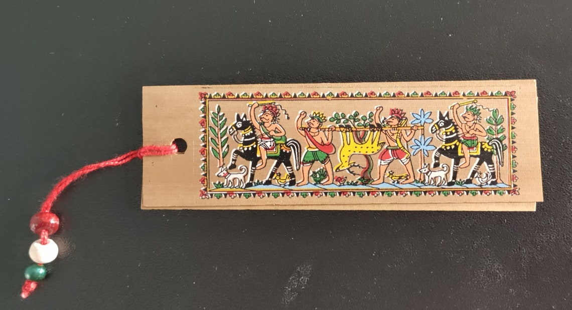 Handcrafted Pattachitra Bookmarks From Odisha Set of 3, Indian ...
