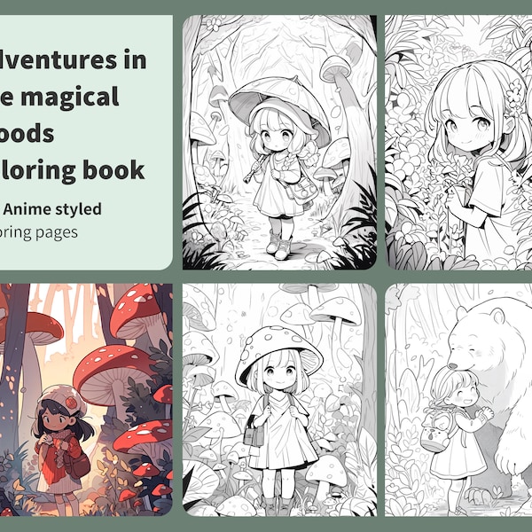 Magical Girl Coloring Book - Etsy