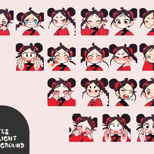 Kawaii Japanese Girl Emotes 18x Bundle, Emotes Mega Pack, Emotes ...