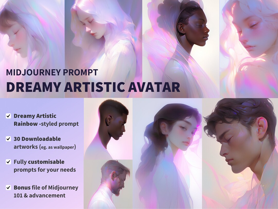 Fantasy Avatar Midjourney Prompt AI Art, Dreamy Artistic Characters ...