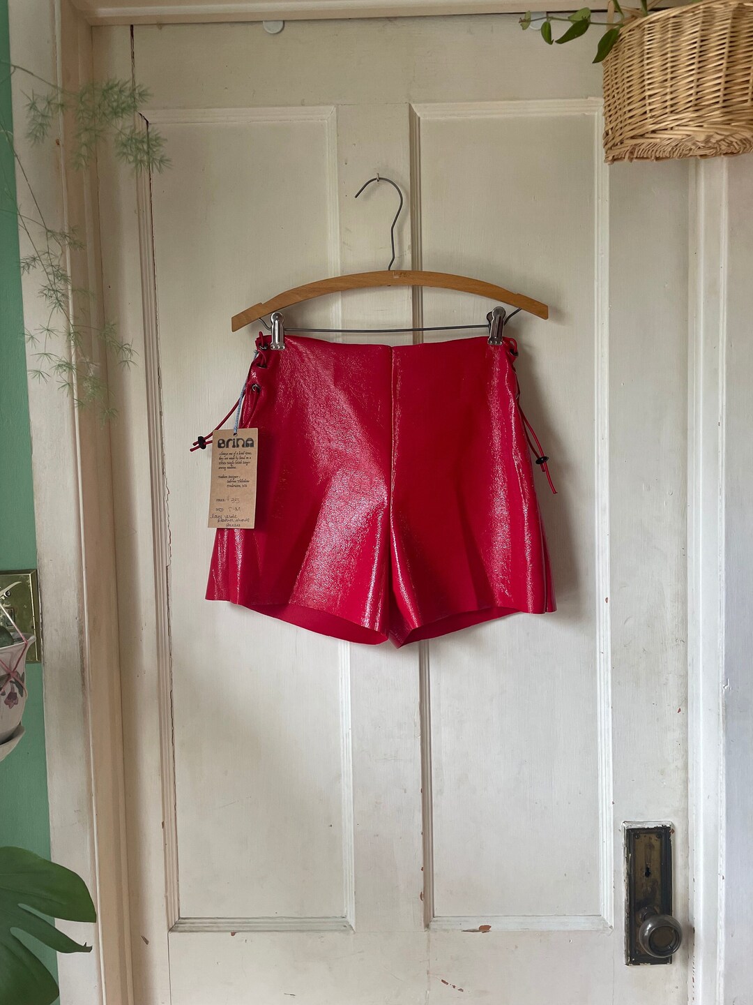 Pleather Open Side Shorts - Slow Fashion - One of a Kind - Streetwear ...