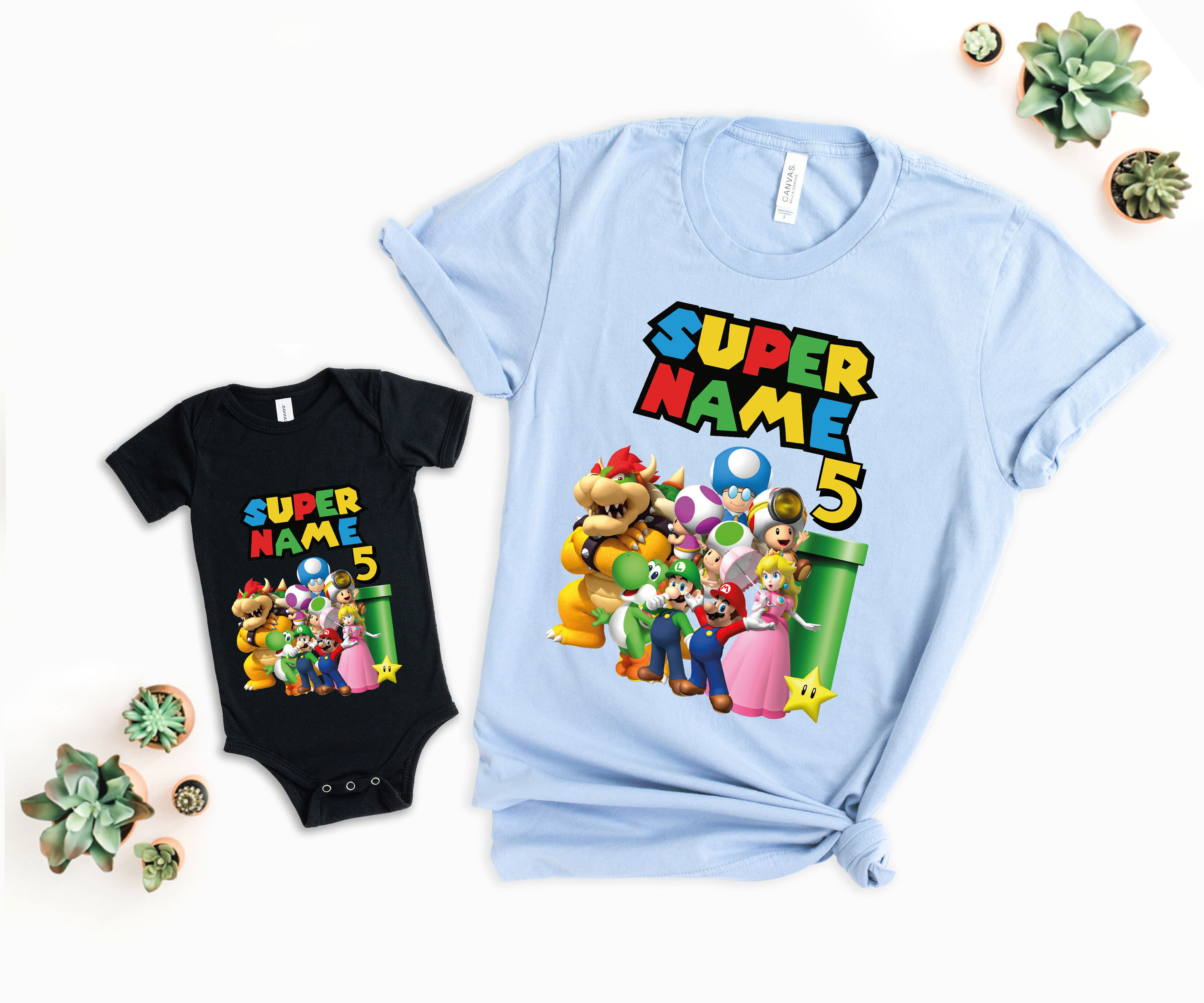 Super Mario Birthday Shirt, Super Mario Family Shirts Custom Birthday ...