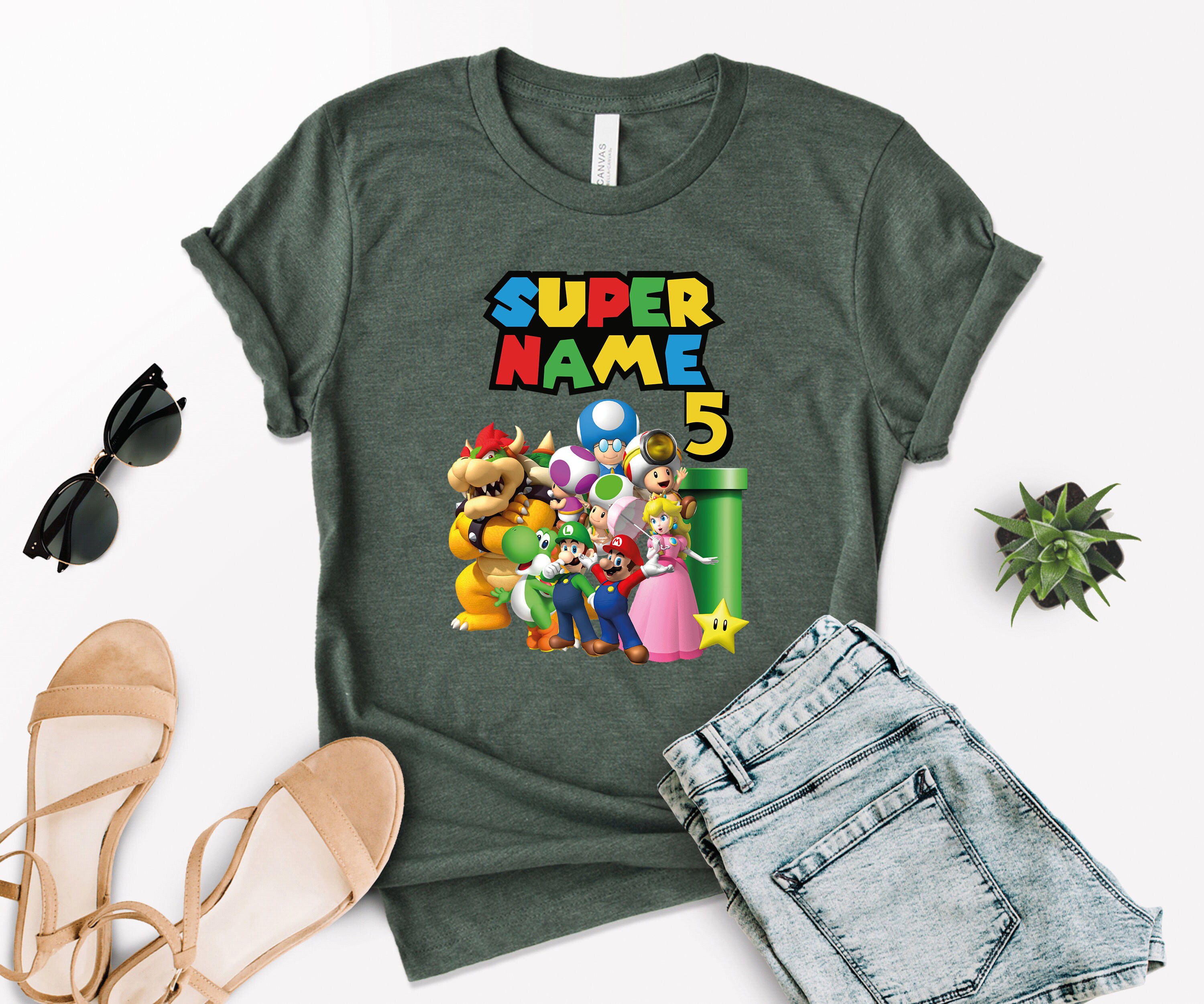Super Mario Birthday Shirt, Super Mario Family Shirts Custom Birthday ...